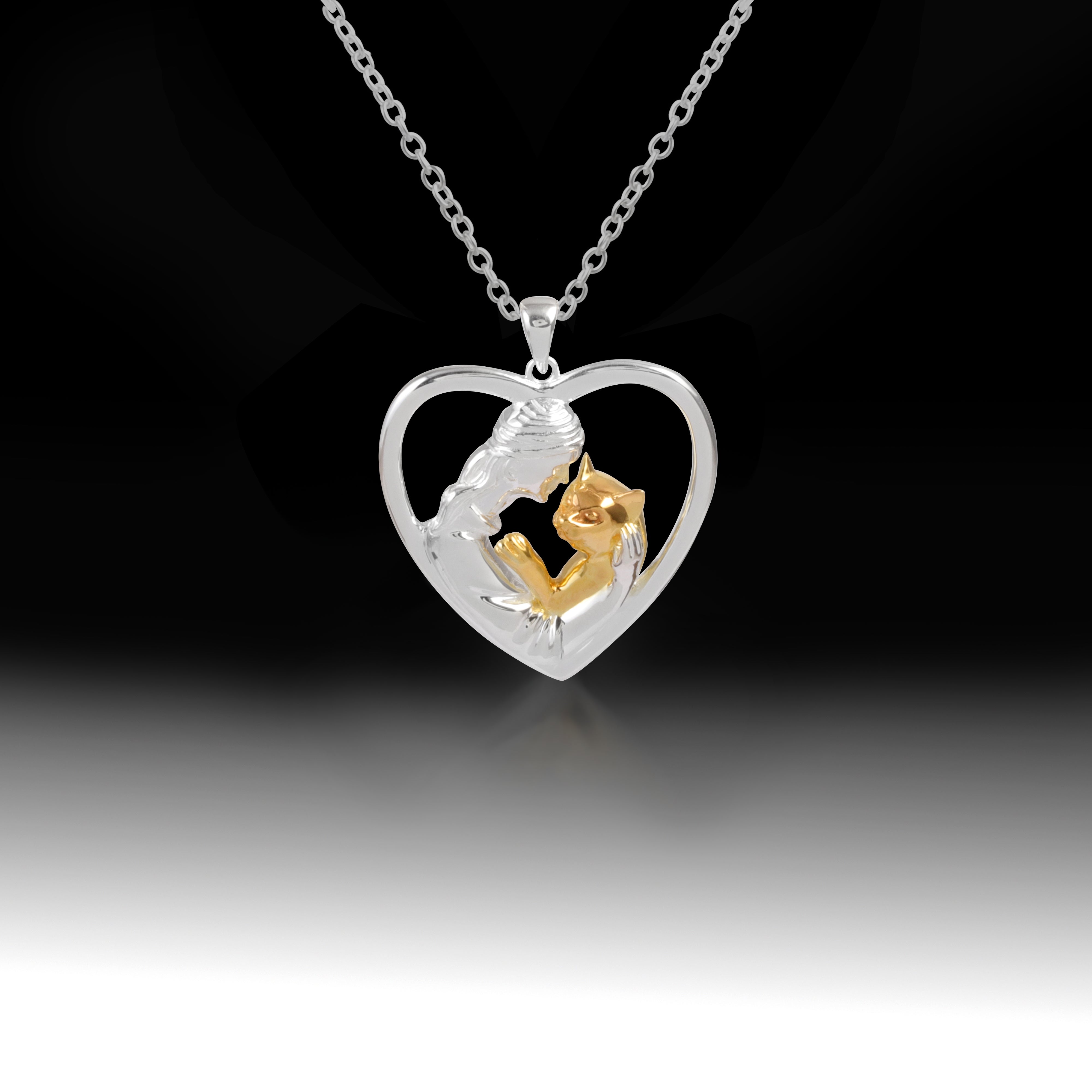 Fur-ever Bond Necklace- 925 Sterling Silver Two Tone – Noble Tail Jewelry